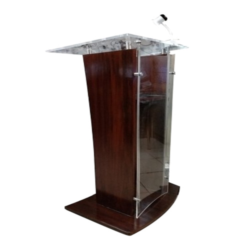 Transparent Acrylic Wooden Podium No Assembly Required at Best Price in ...