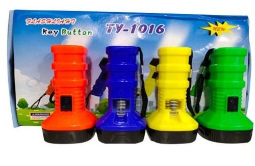 Plastic Rechargeable Alkaline Battery Button Switch Led Light Torch at ...