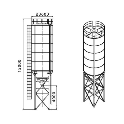 Storage Silo Design And Fabrication Drawing Service at 30000.00 INR in ...