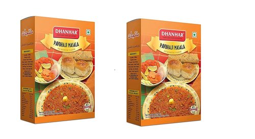 Dhanhar Pav Bhaji Masala No Added Artificial Flavour, 200 Grams (100G X ...