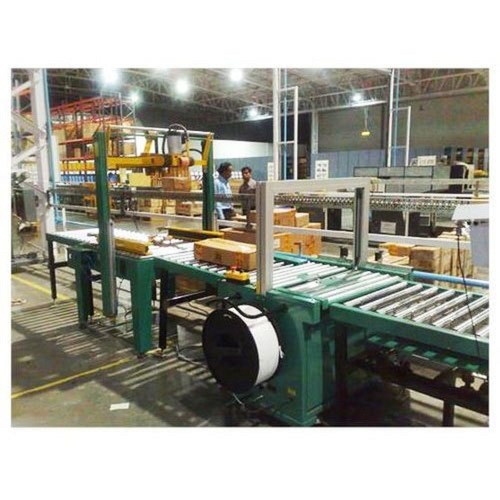 Fully Automatic Motorized Conveyor High Speed Box Strapping Machine at ...