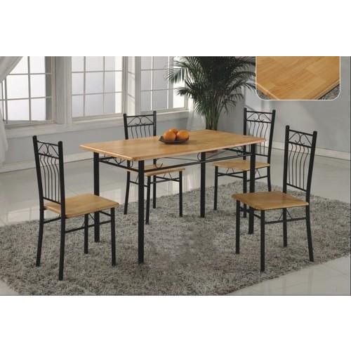 Handmade Powder Coated Rectangular Shape Dining Table Set With 5 Chair ...