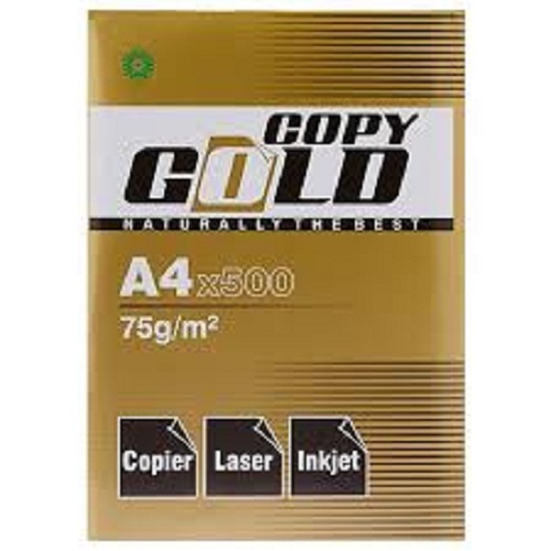 White High Design And Light Weight A4 Size Gold Copier Paper 75 Gsm 500