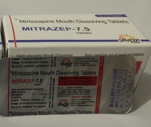 Mitrazep 7.5 Mg Tablet, 10X10 Tablet Pack Store At Cool And Dry Places ...