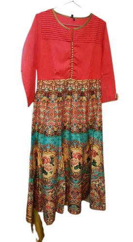 Red Comfortable Stylish Lightweight Party Wear Long Top (Pooja Ingale ...