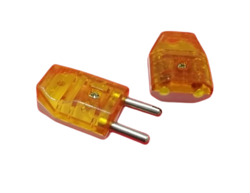 100% Safe Iron And Plastic Orange 2-Pin Electric Plug, Rated Voltage ...