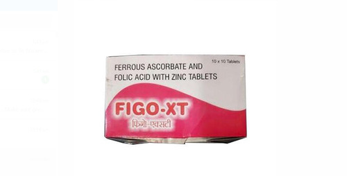 Figo-Xt Ferrous Ascorbate And Folic Acid With Zinc Tablets For Chronic ...