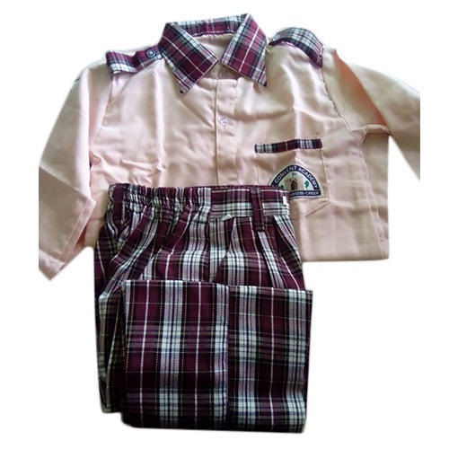 Plain Pattern School Uniform Cotton Fabric Set For School Students at ...