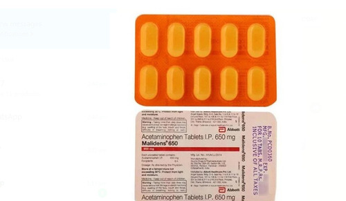 Acetaminophen Tablets I.P. 650 Mg Malidens 650, Used For The Treatment ...
