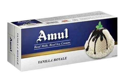 Amul Sweet And Delicious 100% Pure Eggless Vanilla Royale Ice Cream Age ...