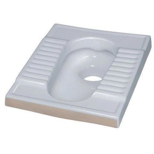 White Indian Ceramic Squatting Pan Without Trapway For Home, Hotel ...