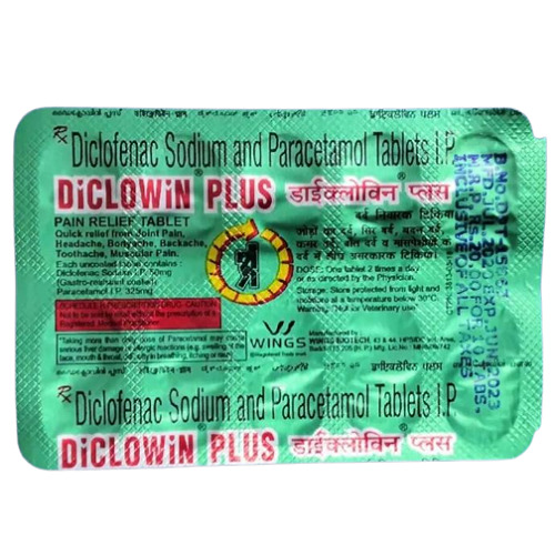 Diclowin Plus Pr Tablet For Treat Headache Bodyache Backache Joint Pain ...