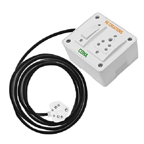 White 1 Extension 2 Yard Sockets Electrical Switch Box Used For Home ...