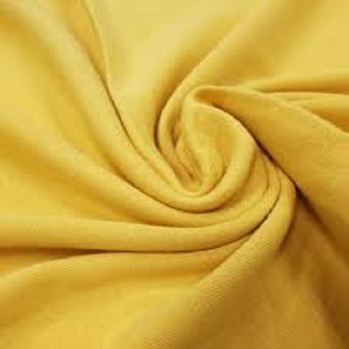 Yellow Color Plain Pattern Cotton Fabrics For Clothing Use at Best ...