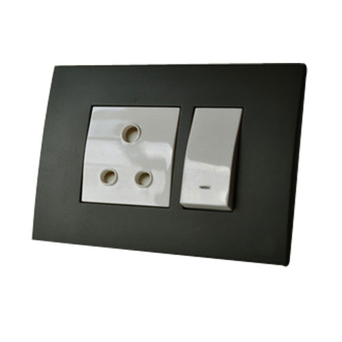 Plastic Black And White Eco Friendly Simple Look Modular Electrical ...