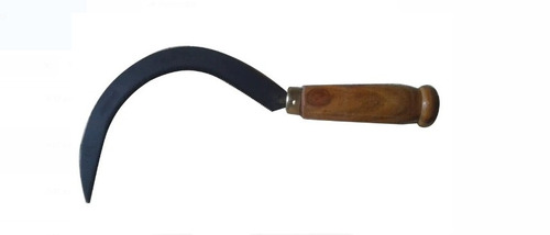 15 Inch 500 Gram Mild Steel And Wooden Body Semi Round Hand Sickle at ...