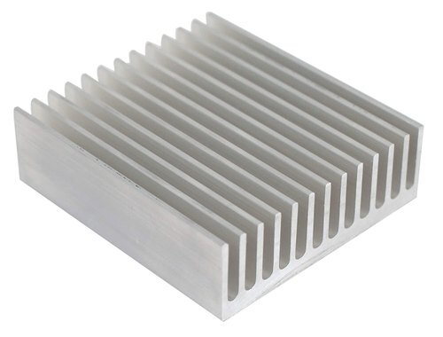 Absorb Heating Thermal Grease And Square Fin Silver Aluminum Heat Sink ...