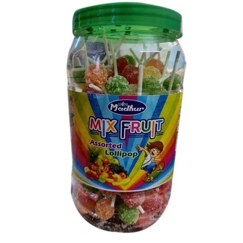 Ball Madhur Orange Mix Fruit Assorted Sugar Candy Lollipop at Best ...
