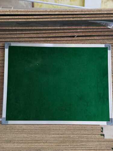 Green Velvet Cloth Surface Paper Notice Board, Frame Material: Durable ...