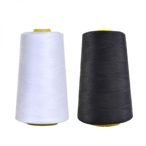 Glossy Finish High Tenacity Plain Polyester Spun Thread For Knitting ...