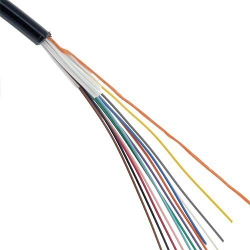 Black Jacket Industrial Application 12 Core Flat Fiber Optic Cable at ...