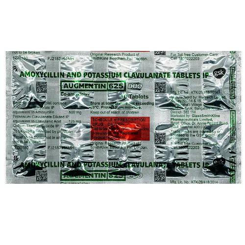 Augmentin Duo 625 Tablet at Best Price in Mumbai | Dhritee Impex