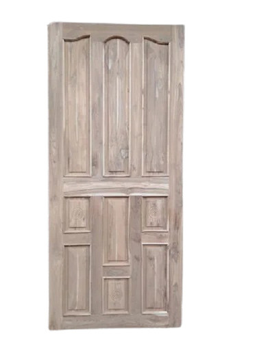 Rectangular Shaped Polished Termite Proof Solid Teak Wood Entrance Door ...