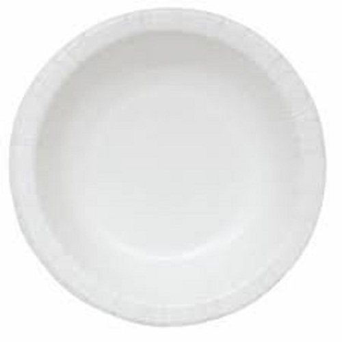 Disposable Plain White Round Shape Paper Plates Size: Medium Size at ...