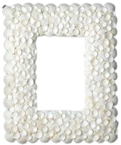 Squire Modern Square Shape White Shell Decorated Mirror Frame at Best ...