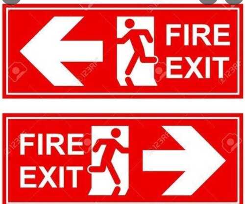 Rectangle Acp Sheet Fire Exit Sign Board For Safety at Best Price in ...