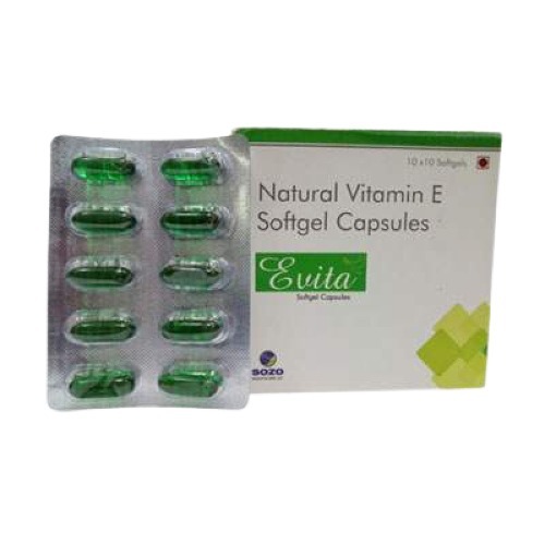 Evita Natural Vitamin E Softgel Capsules General Medicines at Best ...