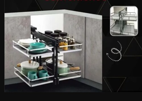 Dbr Modular Kitchen 2 Tires Soft Close Swing Tray/Magic Corner Pullout ...