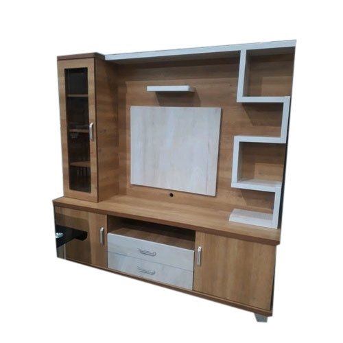 Brown Moderen Rectangular Shape Wooden Tv Unit Carpenter Assembly at ...