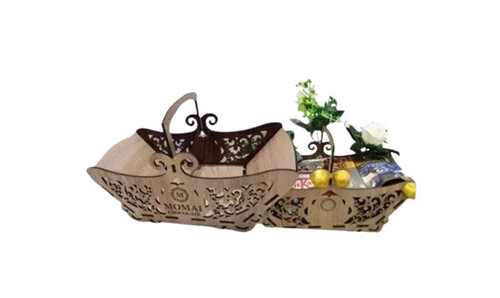 Handwork Brown And Ivory Mdf Wedding Gift Batwa For Gift Basket at Best ...