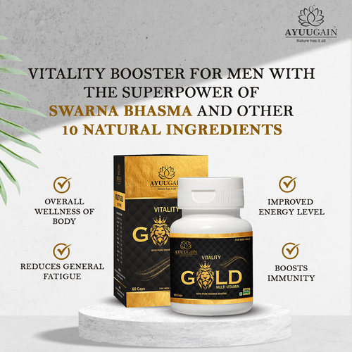 Vitality Gold Multivitamin Capsule For Men, Relieves Fatigue And Mental ...