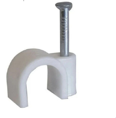 Silver 2 Inch U Shape Plastic And Stainless Steel Cable Clips For ...