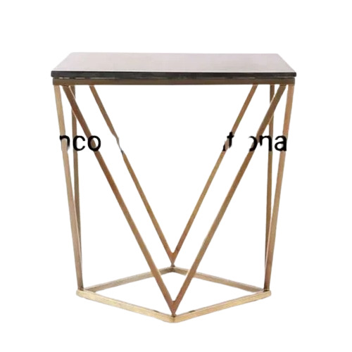 Stainless Steel Rectangle Shape Center Table With Wooden Top at Best ...
