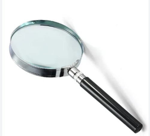 Metallic 6 Inches Light Weight Portable Steel Magnifying Glass For Metallic 6 Inches Light Weight Portable Steel Magnifying Glass For