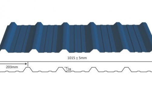 Rib Strong Profile Roofing Sheet With Anti-capillary Groove Thickness ...