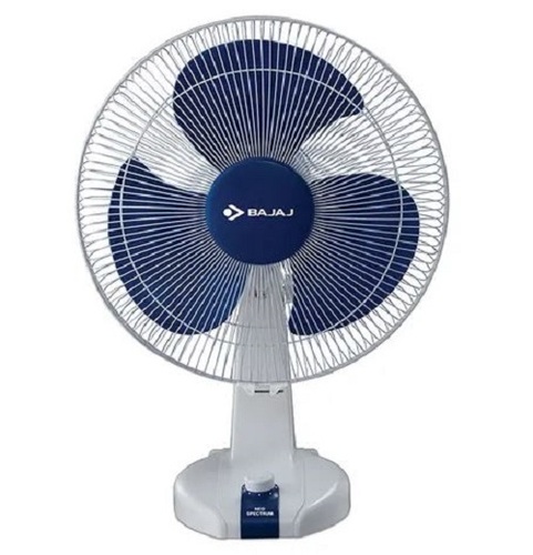 White And Blue Plastic Round 3 Blade Electric Table Fan at Best Price ...