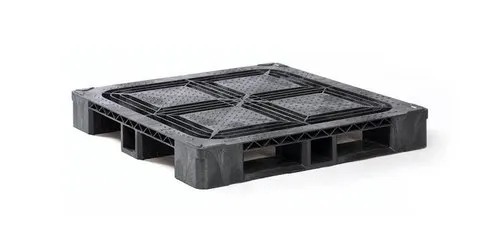 Black 12 Kilogram 1.8X1.8 Foot Square Plastic Storage Pallet For ...