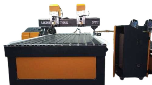 White And Blue/ Gray And Yellow Cnc Wood Router Dual Head Machine at ...