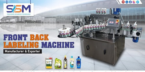 80 Bottles Per Minute Capacity Front & Back Sticker Labeling Machine at ...