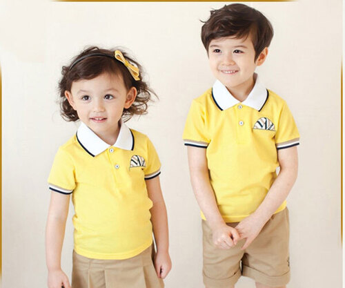 Yellow Kids School Uniform at Best Price in Ambernath | Nepra Text Fashions