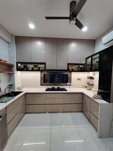 Modern L Shape Modular Kitchen at Best Price in Ahmedabad | Virshakti ...