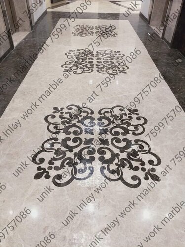 Multicolor Printed Pattern Round Inlay Marble Flooring at Best Price in ...