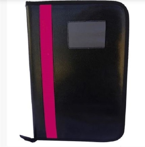 Pink And Black Leather Portfolio Folder at Best Price in Delhi | Kopila