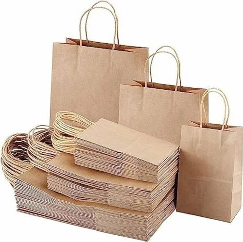 Kraft Paper Carry Bags - Color: Brown at Best Price in New Delhi | Apra ...