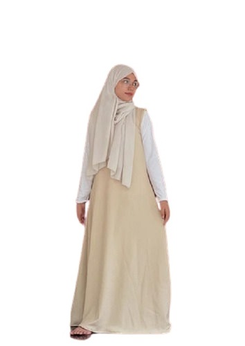 Beige Pinafore Full Length With White Inner Top at Best Price in ...