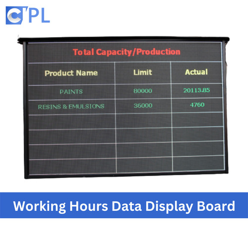 Working Hours Data Display Board at Best Price in Vadodara | Compucare ...